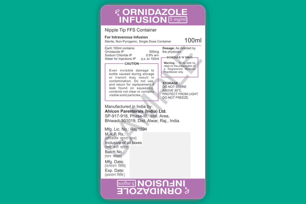 Ornidazole 5mg/ml Sol. for Inj.