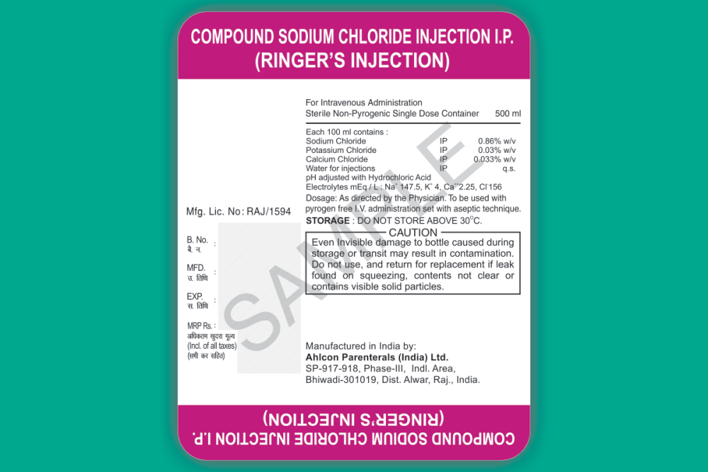 Ringer Solution For Injection 500ml