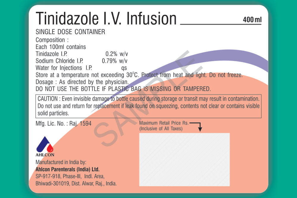 Tinidazole 2mg/ml IV Inf.
